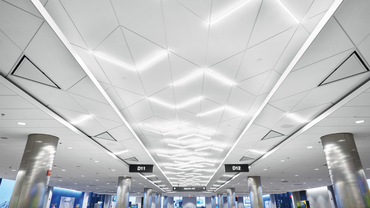 Unique new ceiling imparts dynamic sense of movement at BWI Airport | AIA
